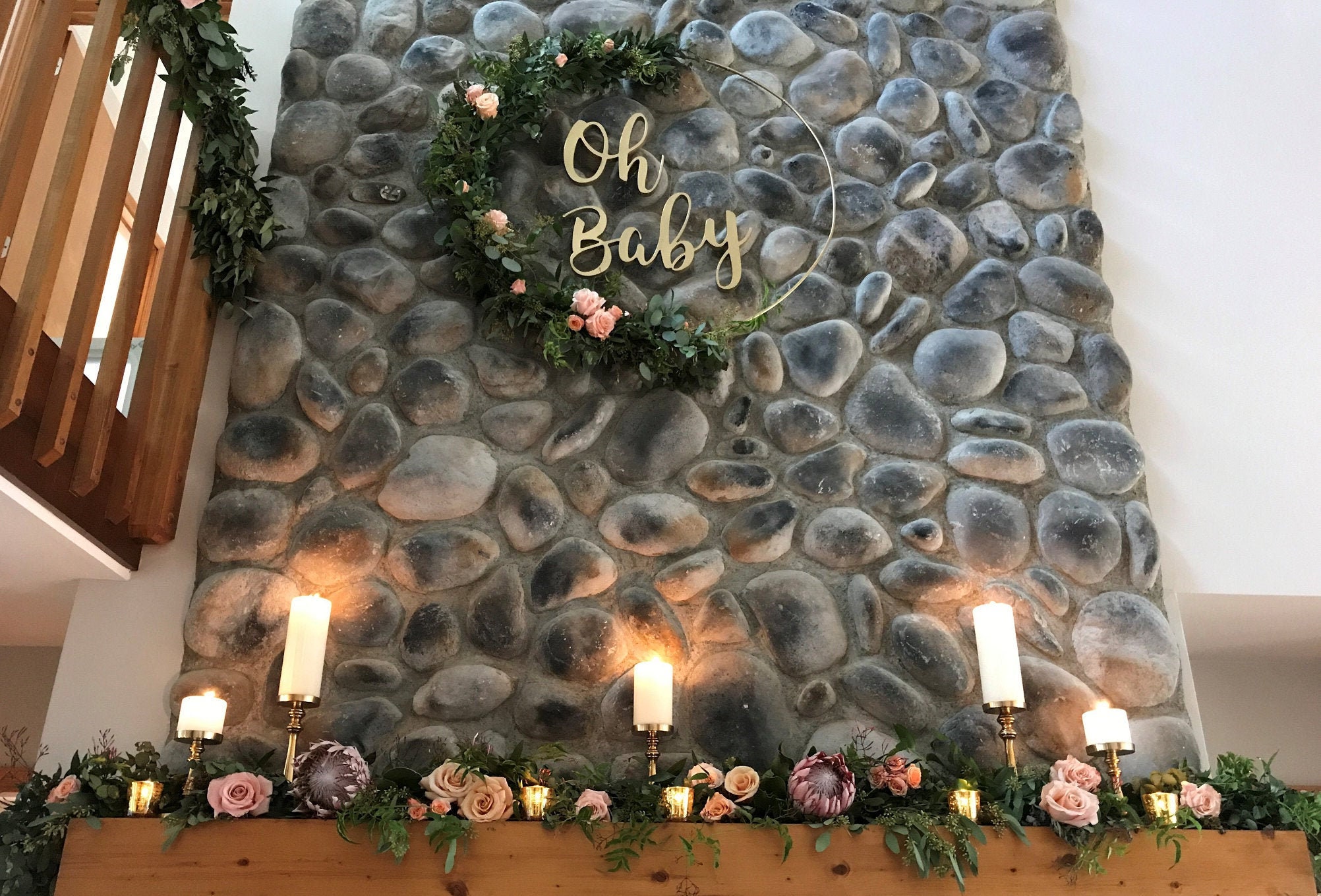 Baby Shower Backdrop Oh Baby Wood Sign or Shower Decor Cut Out Wooden ...