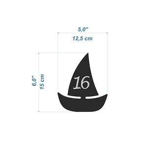 Wedding Signs Table Numbers Boats - Rustic Wooden Sail Boats Table ...