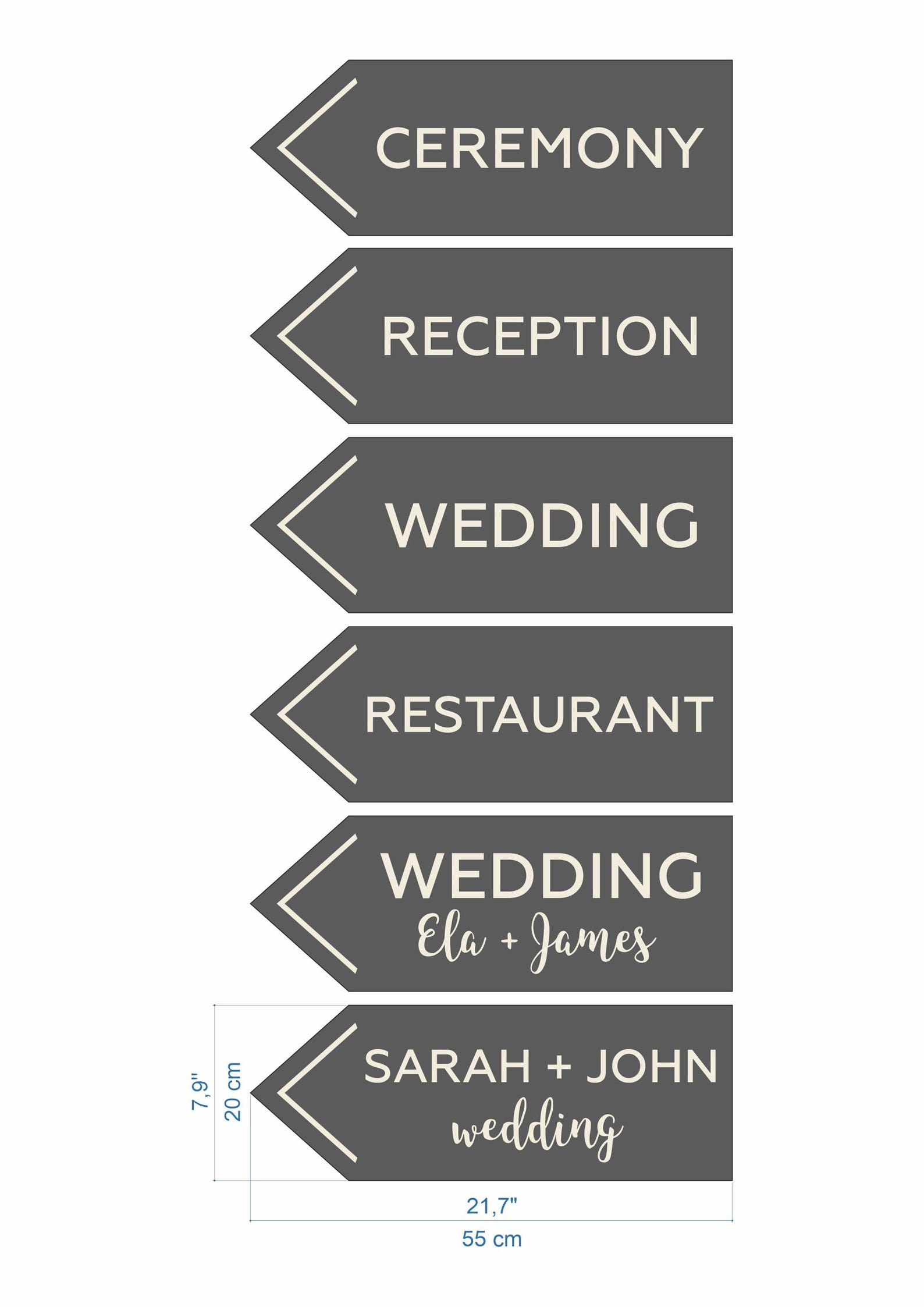 Wedding Signs, Name Sign, Personalized Arrow Sign, Large Wedding Sign ...