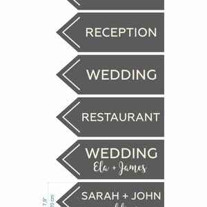 Wedding Signs, Name Sign, Personalized Arrow Sign, Large Wedding Sign ...