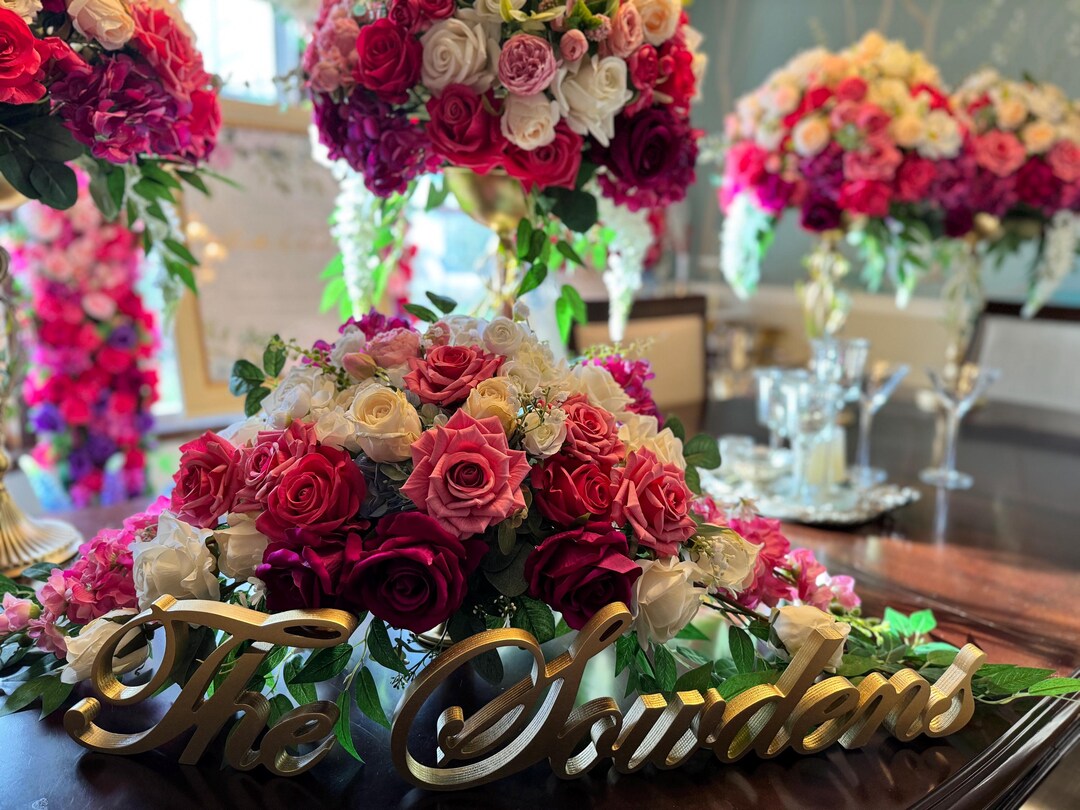 Personalized Last Name Sweetheart Table Sign, Wedding Decoration for ...