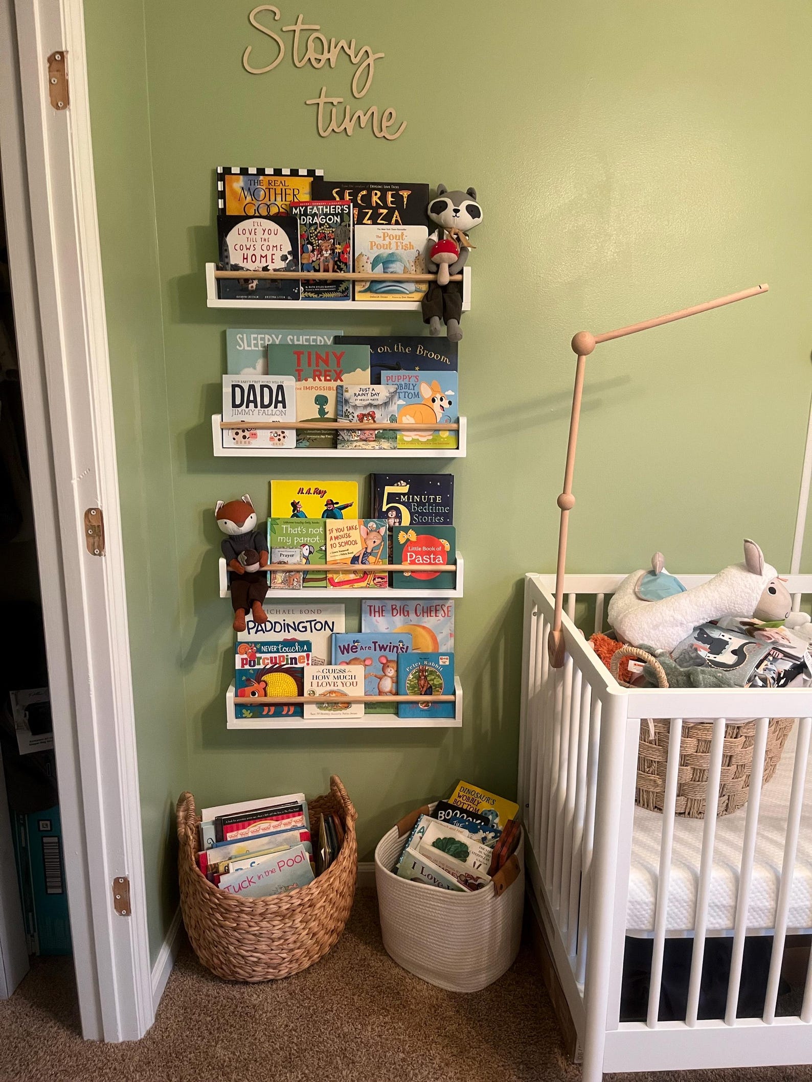 Wooden Story Time Sign for Nursery | Rustic Wall Decor for Kids Room ...