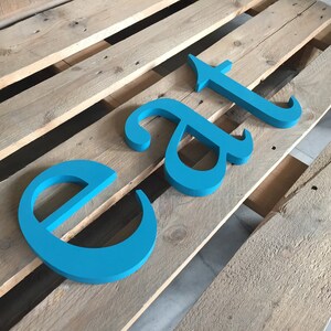 Modern Kitchen Wall Decor EAT Wooden Letters Original Font. Kitchen ...