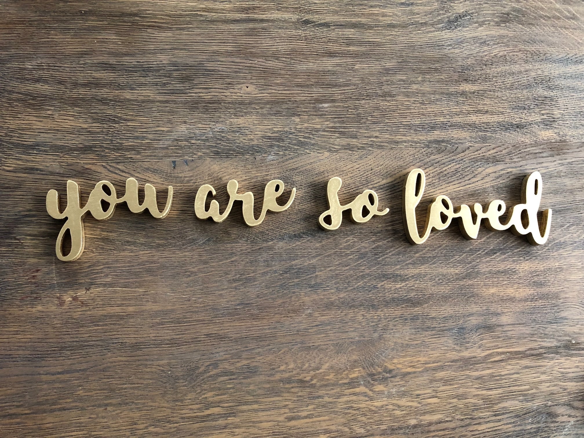 Nursery Wall Decor Gold you Are so Loved Wood Sign | Etsy