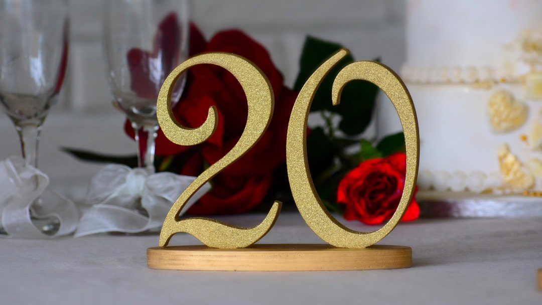 GLITTER Table Numbers. Gold Glitter Table Numbers. Modern Wedding Table ...