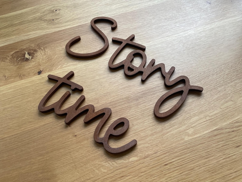 Wooden Story Time Sign for Nursery | Rustic Wall Decor for Kids Room ...