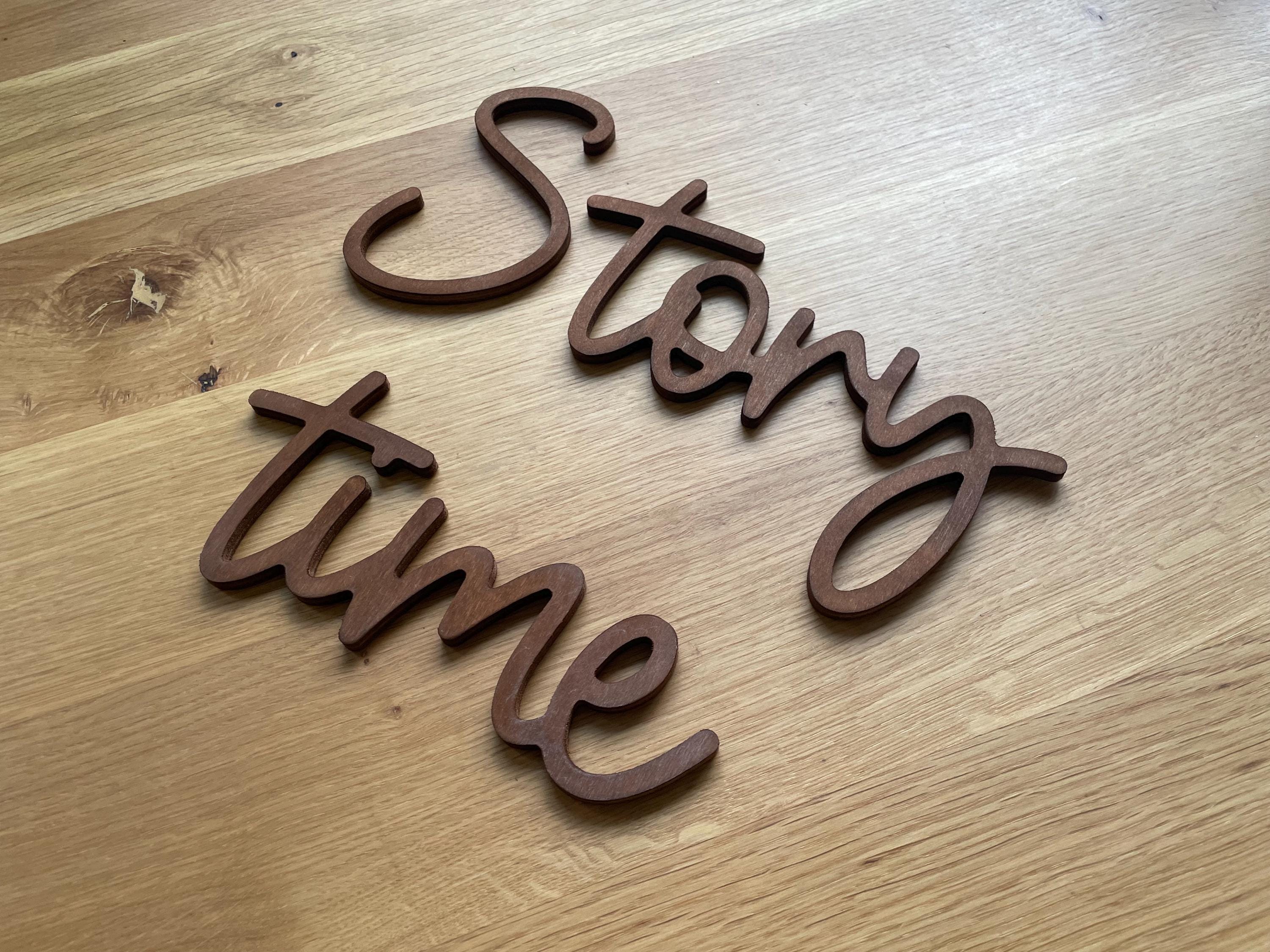Wooden Story Time Sign for Nursery | Rustic Wall Decor for Kids Room ...