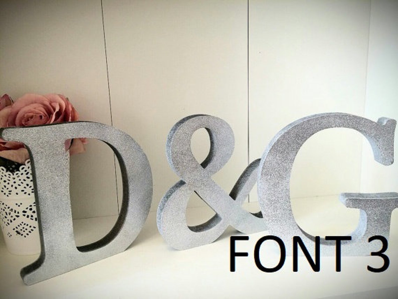 Freestanding Wooden Letters Wedding Initial Signs Set Wedding | Etsy