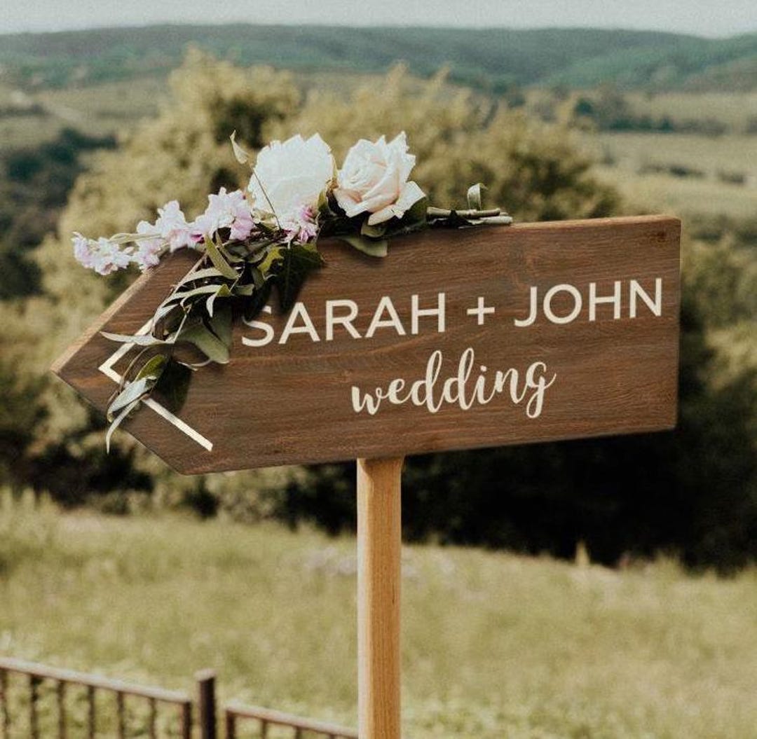Personalized Wedding Arrow, Wedding Signs, Name Sign, Sign, Large ...