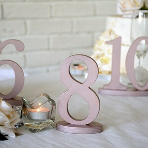 Set of Wooden Rustic Standing Table Numbers for Party for Wedding - DIY ...