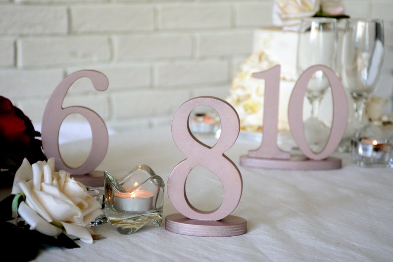 Set of Wooden Rustic Standing Table Numbers for Party for Wedding - DIY ...
