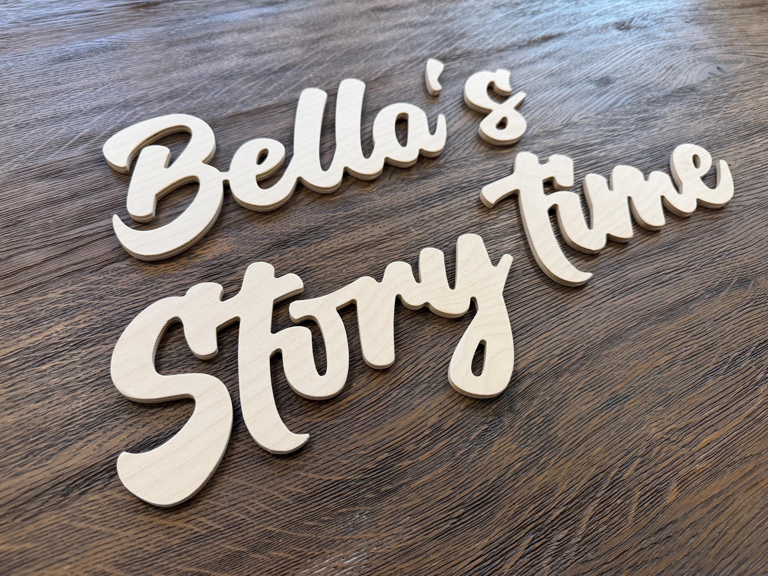 Personalized Story Time Sign With Name | Wooden Nursery Wall Decor ...