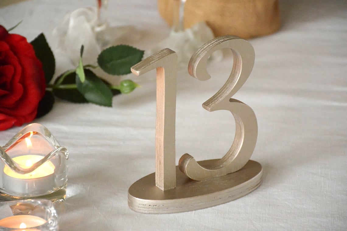 GOLD Wedding Table Numbers for Wedding Table Decoration - Etsy