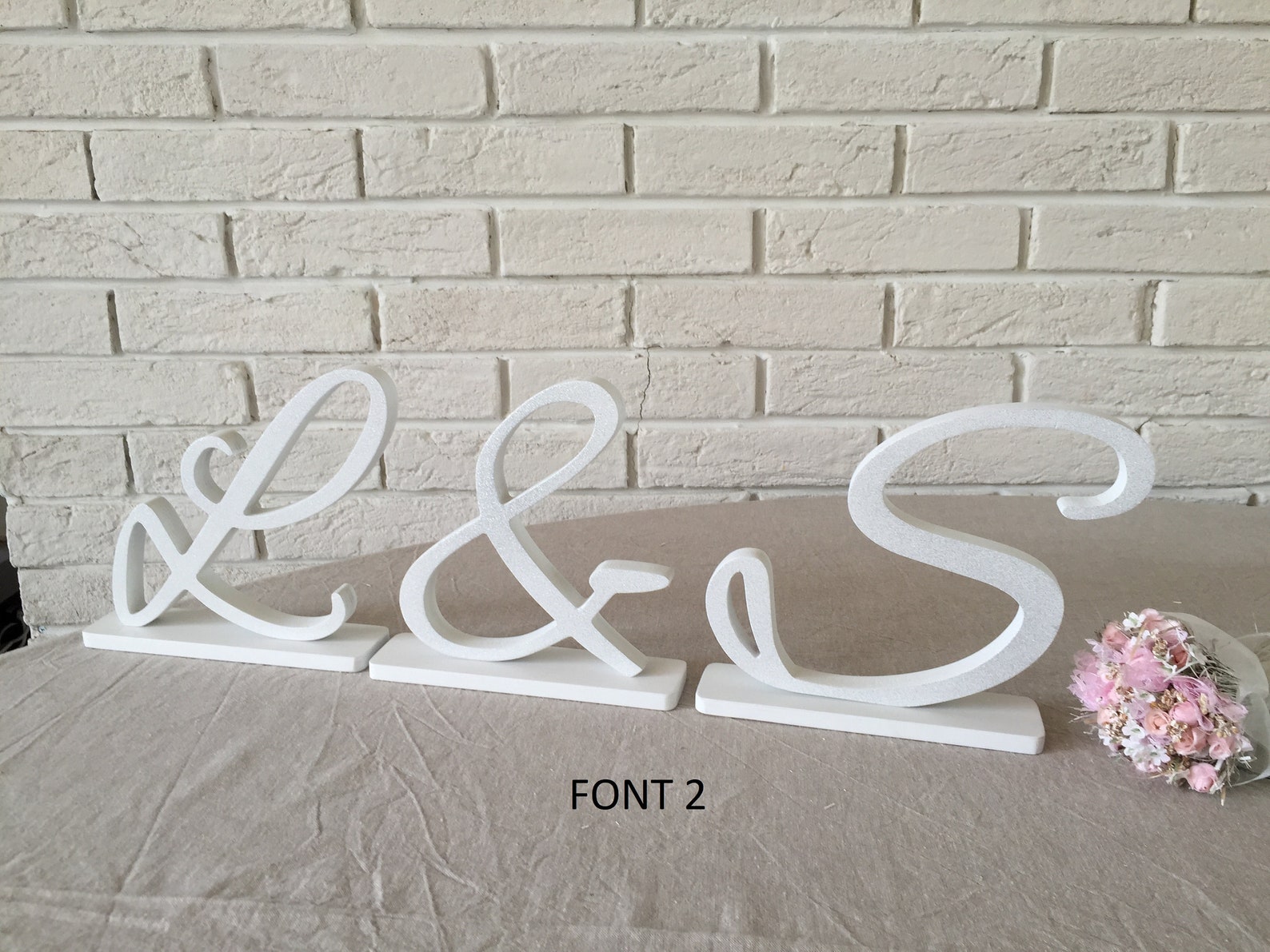 Freestanding Wooden Letters Wedding Initial Signs Set Wedding | Etsy