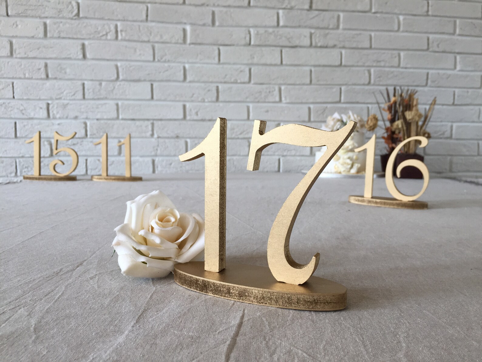 GOLD Wedding Table Numbers for Wedding Table Decoration - Etsy