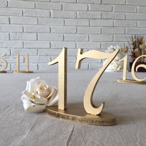 GOLD Wedding Table Numbers for Wedding Table Decoration - Etsy