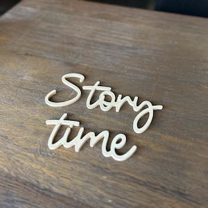 Story Time Wall Sign, Nursery Book Corner Sign, Rustic Nursery Wall Art ...