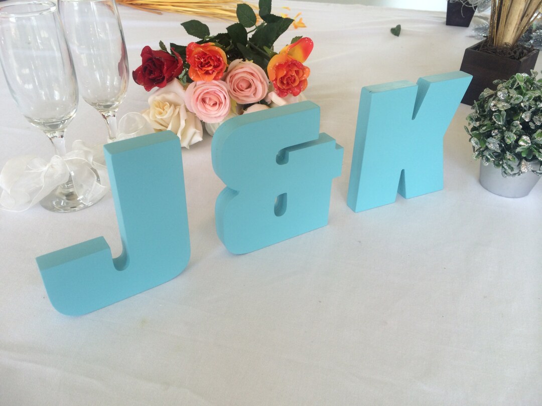 Wooden Freestanding Letters Initials Wedding Table Decor. Wall Decor ...