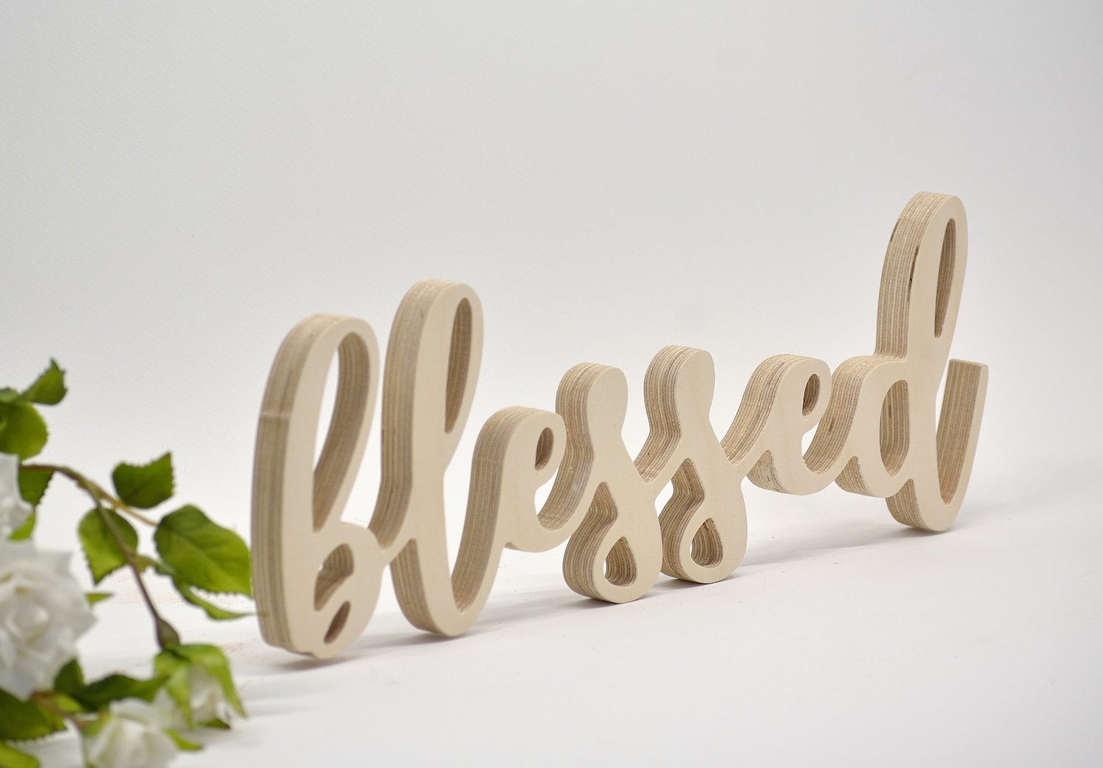 Wooden Blessed Sign Free Standing Letters Blessed Standing or Wall ...