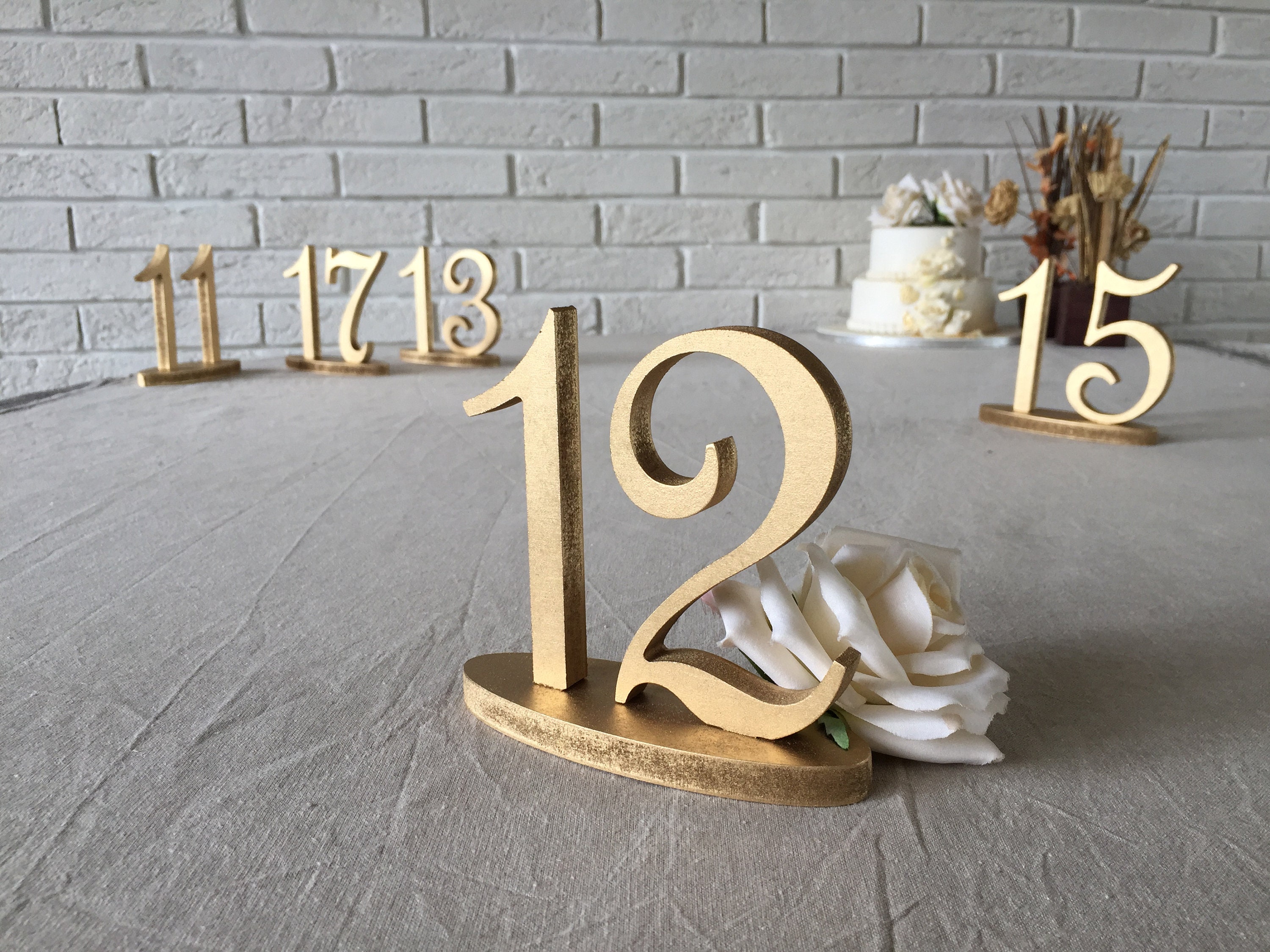 Wooden Table Decor Numbers Wedding Table Numbers Wood Table - Etsy