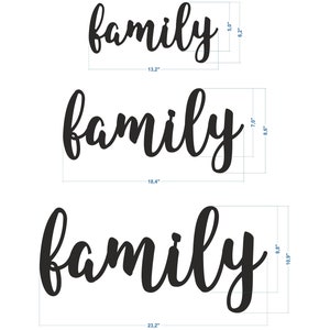 Wooden Family Wall Letters,family Wall Art Sign. Family Wood Sign ...