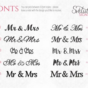 Mr & Mrs Name Signs, Wedding Name Sign for Table, Wood Name Sign ...