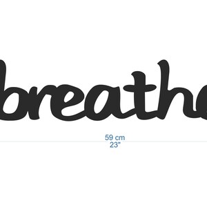 Wall Decor Breathe Wooden Sign / Gift for Yoga Lover Wood Sign BREATHE ...