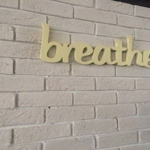 BREATHE Wall Decor Sign Yoga Studio Wall Decor WOOD Sign - Etsy