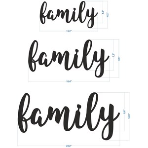 Wall Art Family Sign, Cut Out Wooden Family Sign, Family Wall Decor ...