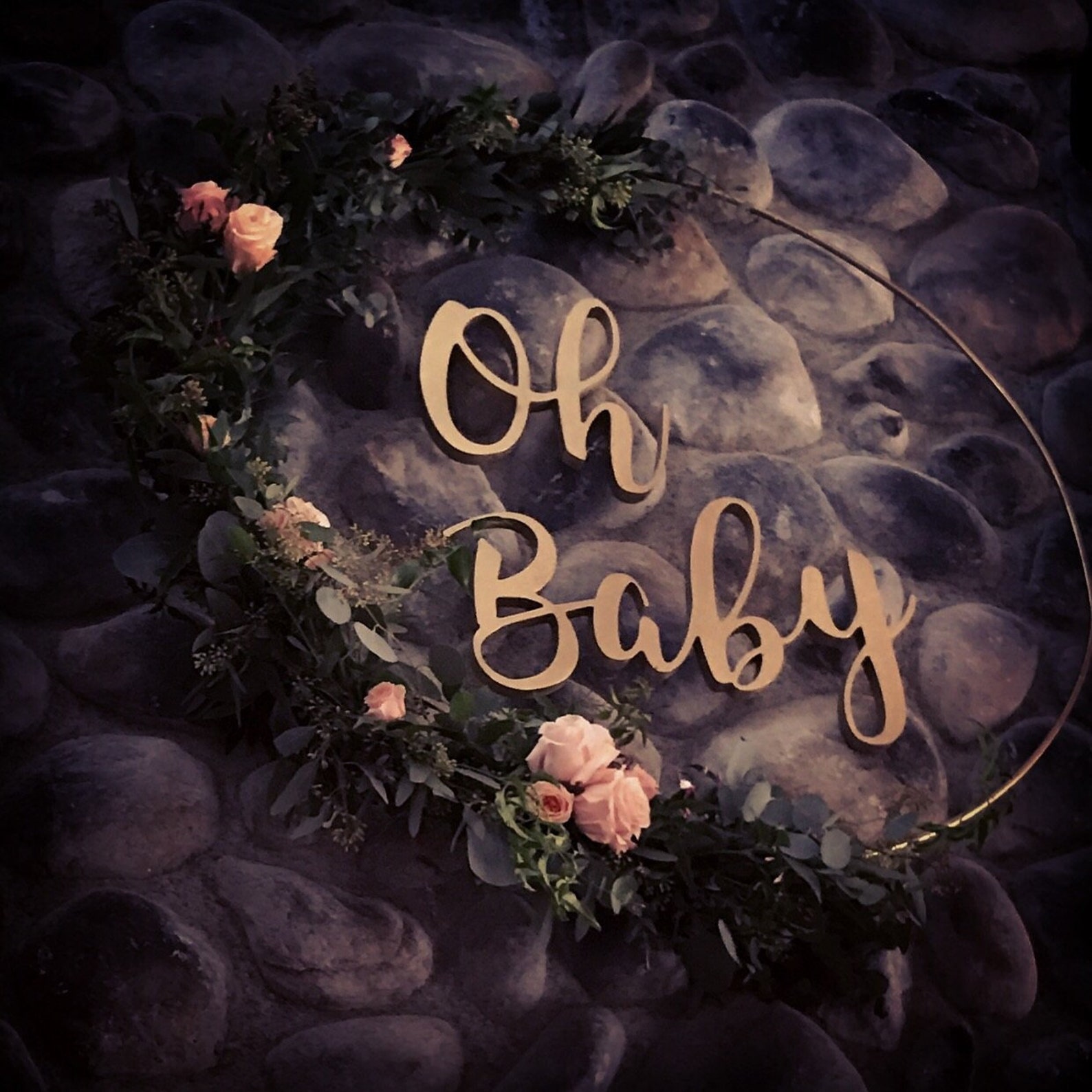 Baby shower backdrop Oh Baby wood sign or shower decor cut out | Etsy