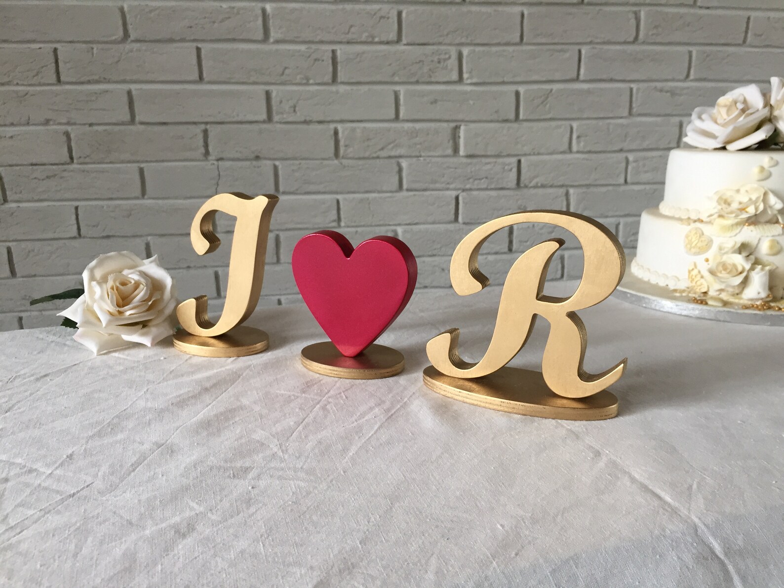 Bride and Groom Letters Initials for Wedding Table Decor - Etsy