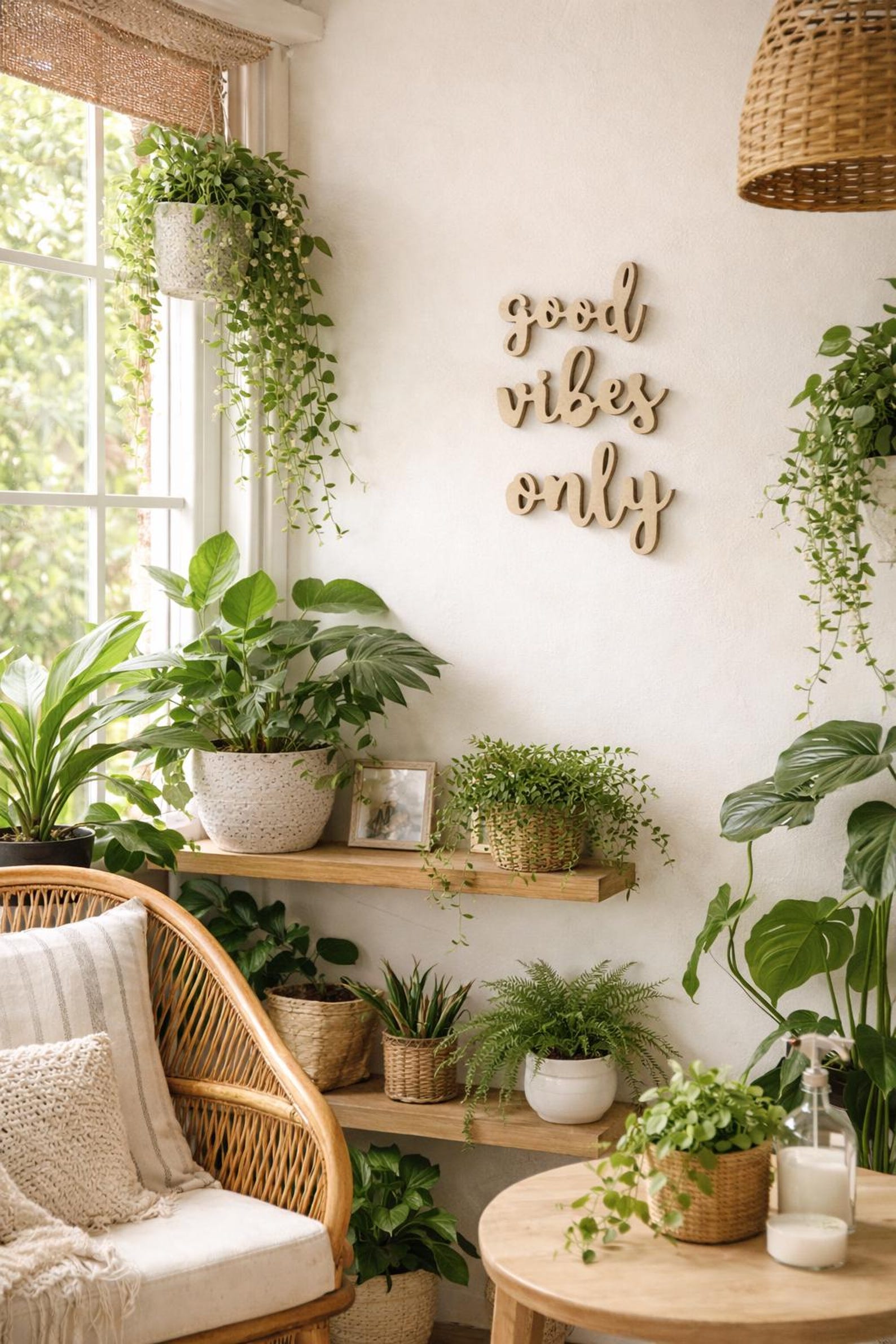 Good Vibes Only Wooden Wall Sign | Positive Quote Home Decor | Boho ...