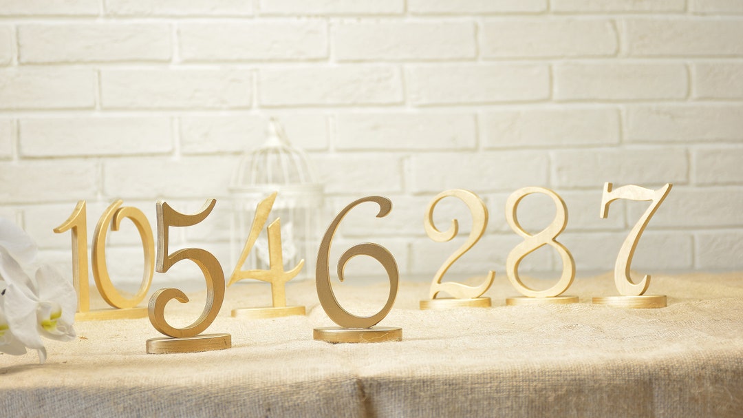 GOLD Wedding Table Numbers for Wedding Table Decoration - Etsy