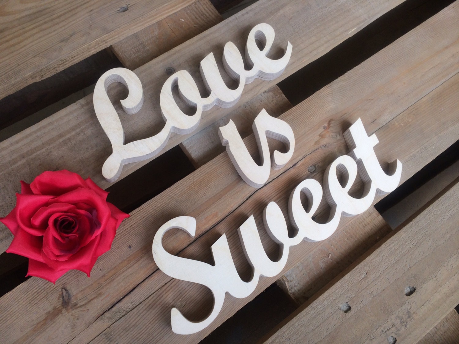 Love is Sweet Signs Wooden Letters for Wedding. Wedding Signs | Etsy