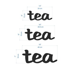 Kitchen Wall Art TEA Sign Tea Letters Tea Party Decor or Kitchen Wall ...