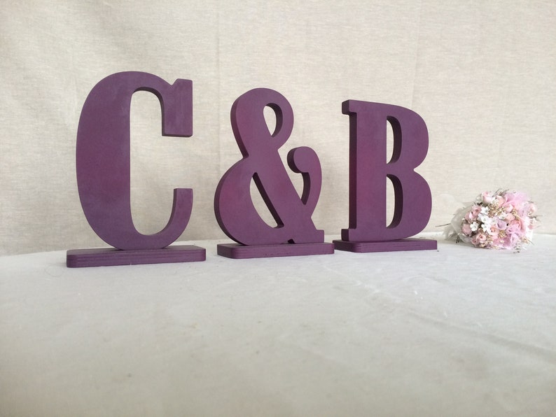 Wedding table decor/wooden letters initials/wedding initials/ | Etsy