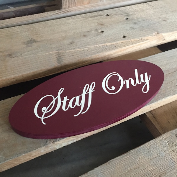 Staff Only Bathroom Sign - Etsy
