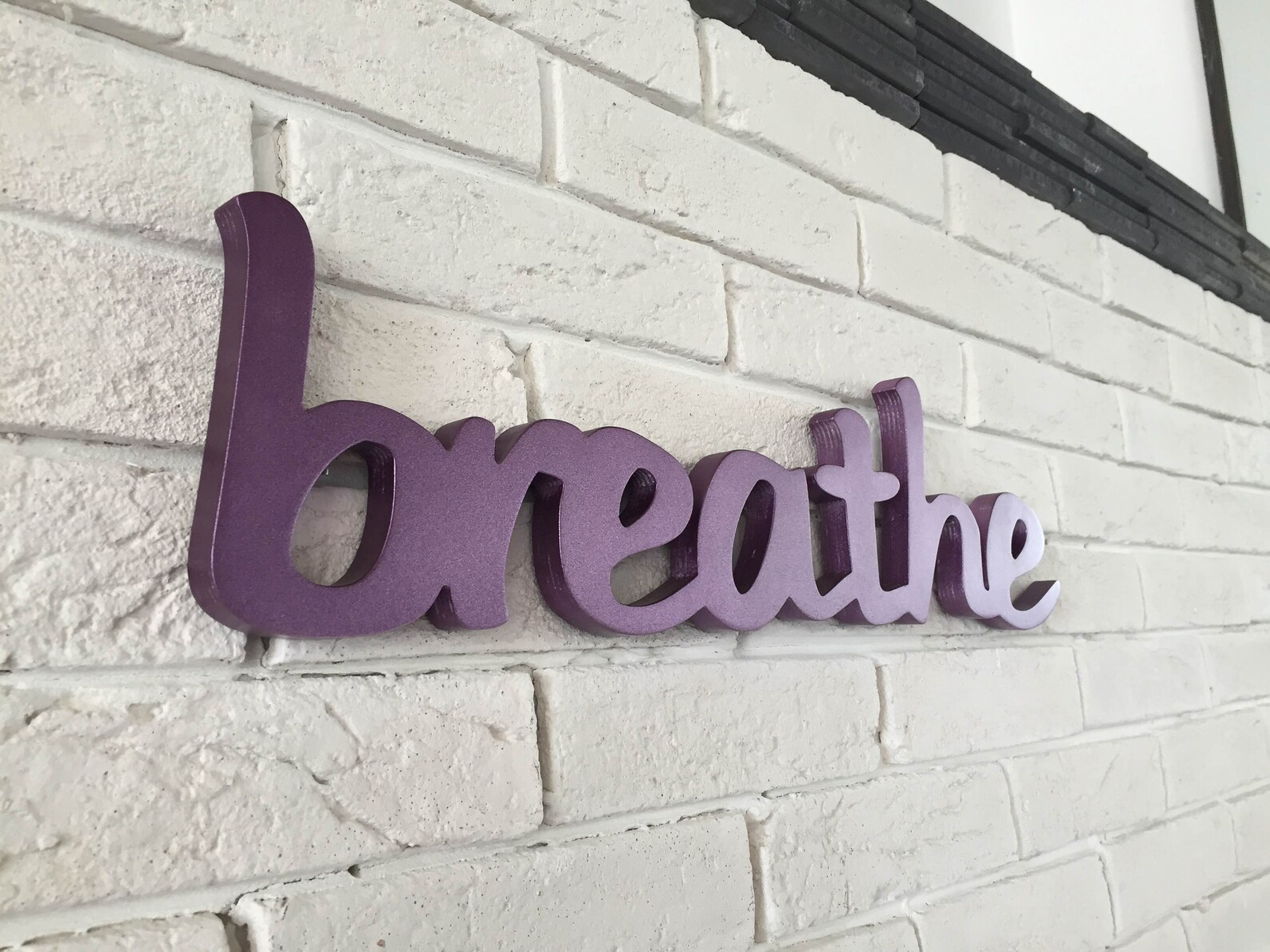 Home Decor Breathe Sign Breathe Wood Sign Yoga Studio - Etsy