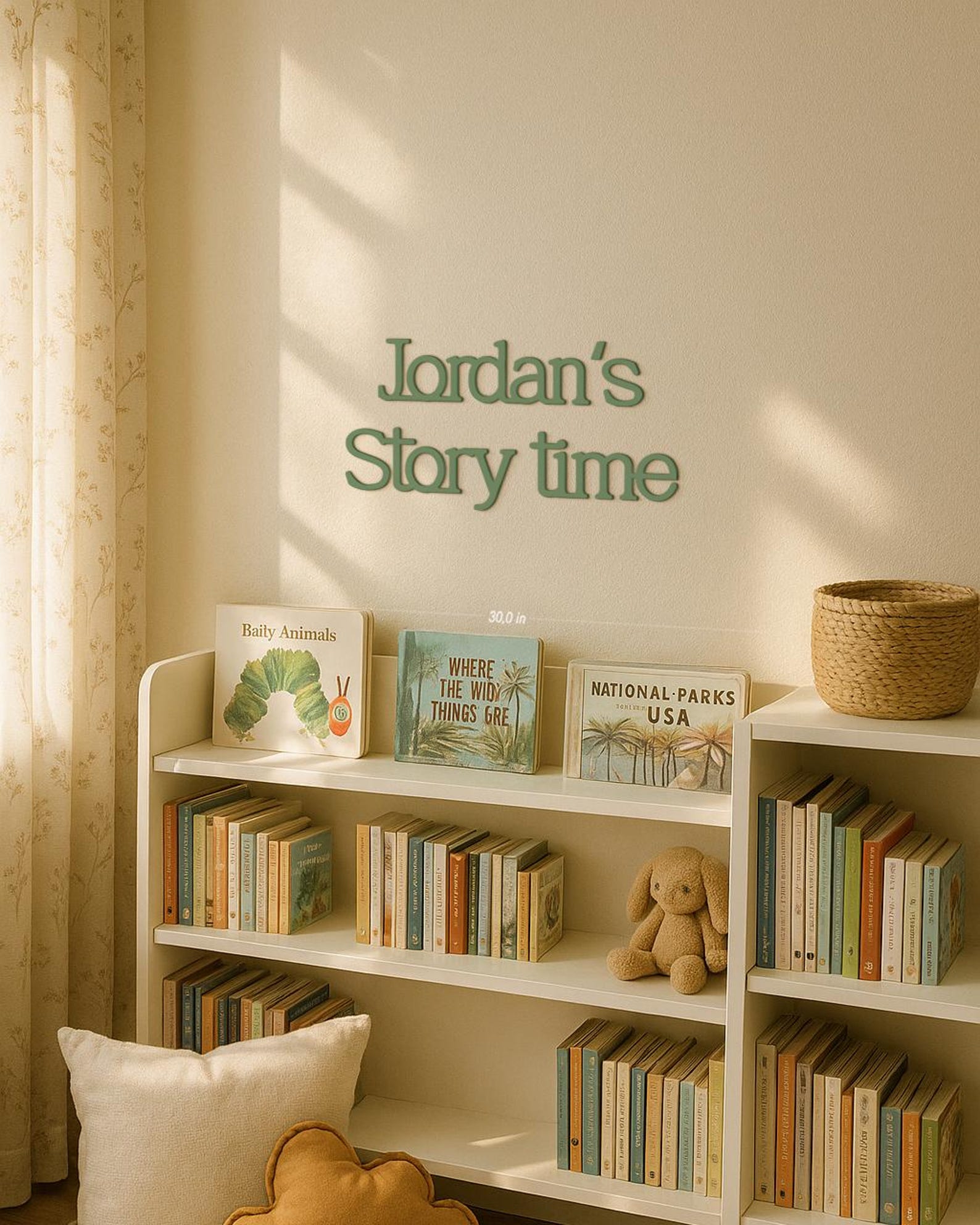 Personalized Story Time Sign With Name | Wooden Nursery Wall Decor ...