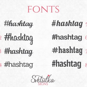 Custom Large Hashtag Signs, signs, Signs, for Photo Props photo Booth ...