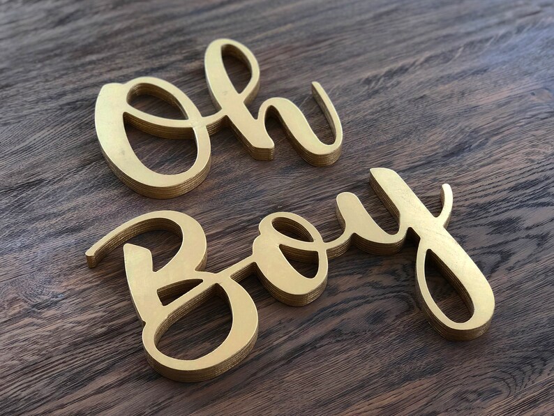 Oh Boy Oh Girl Signs Baby Shower Decorations. Baby Shower Backdrop ...