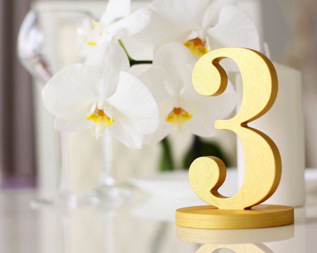Set of Wooden Rustic Standing Table Numbers for Party for Wedding DIY ...