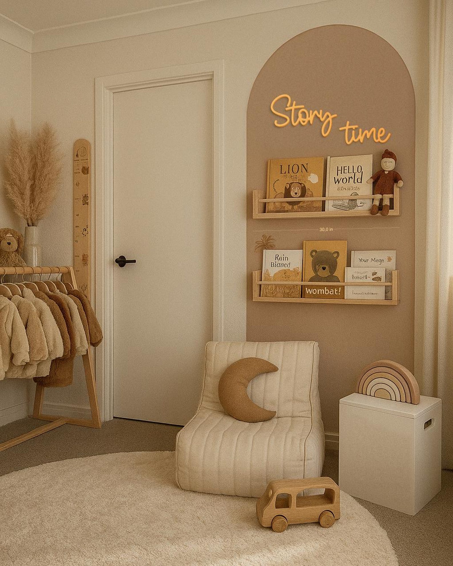 Wooden Story Time Sign for Nursery | Rustic Wall Decor for Kids Room ...