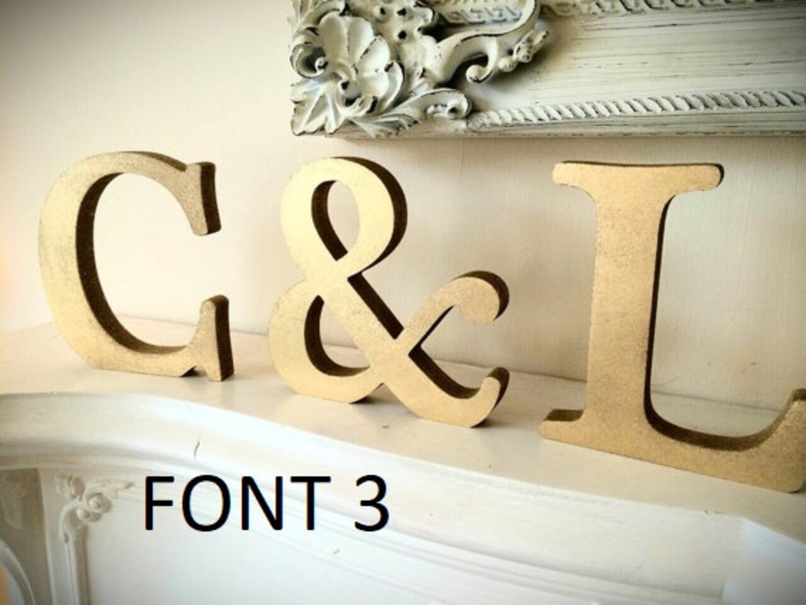 Freestanding Wooden Letters Wedding Initial Signs Set Wedding | Etsy
