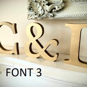 Freestanding Wooden Letters Wedding Initial Signs Set Wedding | Etsy