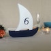 Nautical Wedding Table Numbers Boats, Wooden Sail Boats Number for ...