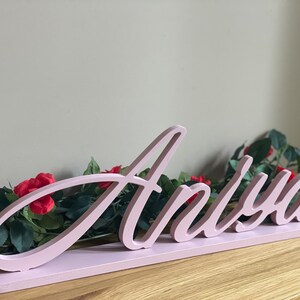 Custom Wood Sign, Christening Name Signs, Baptism Personalized Sign ...