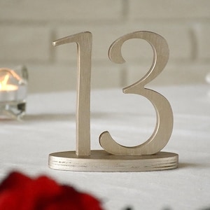 Set of Wooden Rustic Standing Table Numbers for Party for Wedding - DIY ...