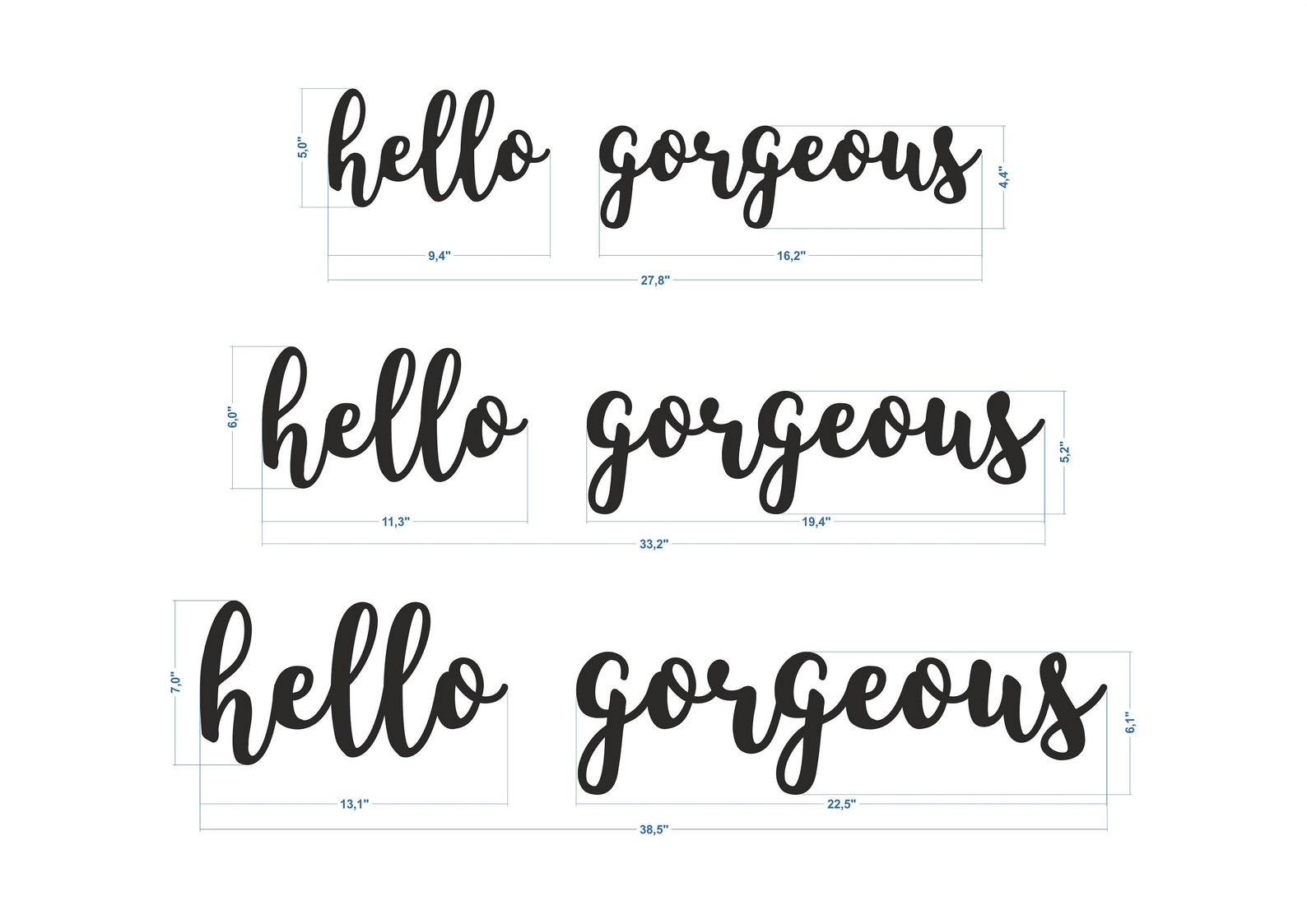 Hello Gorgeous Sign Home Decor Salon Decor Wood Farmhouse | Etsy