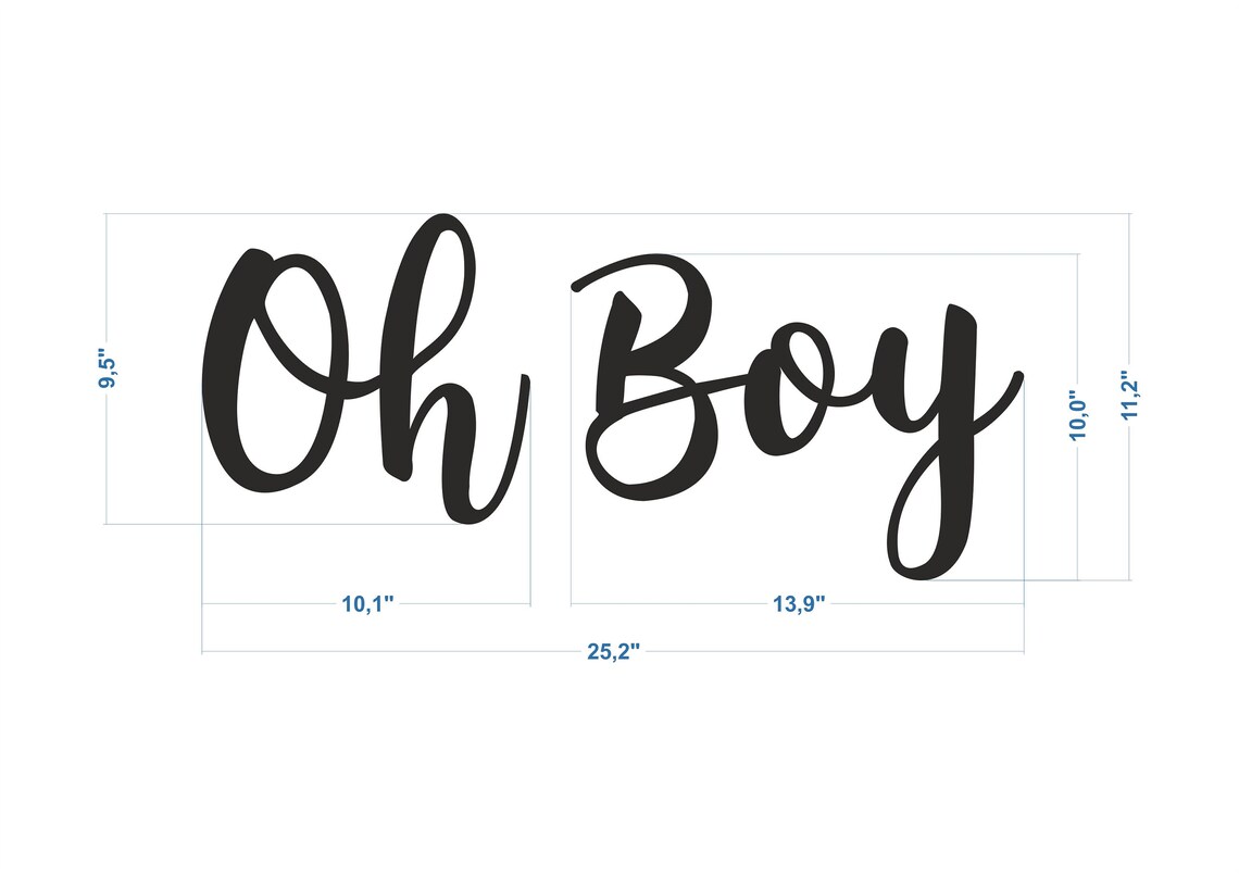 Oh Boy Oh Girl Signs Baby Shower Decorations. Baby Shower Backdrop ...